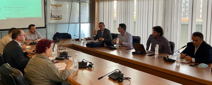 Rector Nimani presents the draft statute and achievements of UGJFA in ...