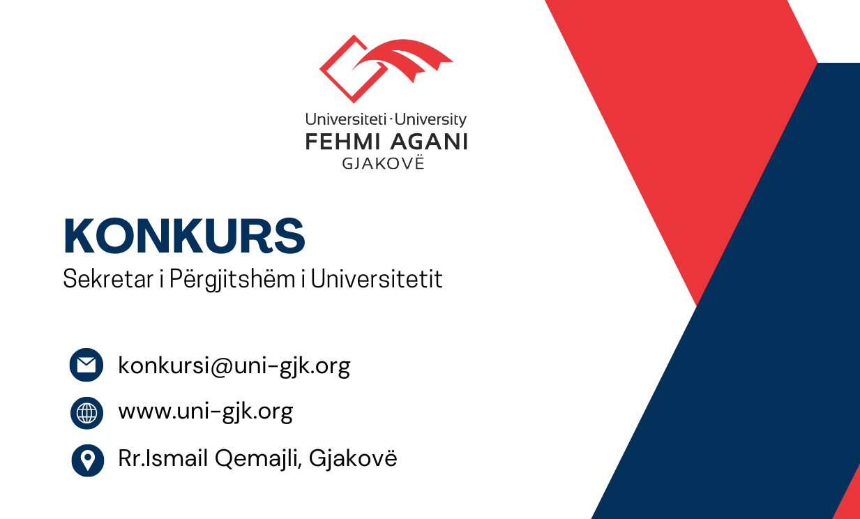 Konkurs për Sekretar të Përgjithshëm | Universiteti i Gjakovës